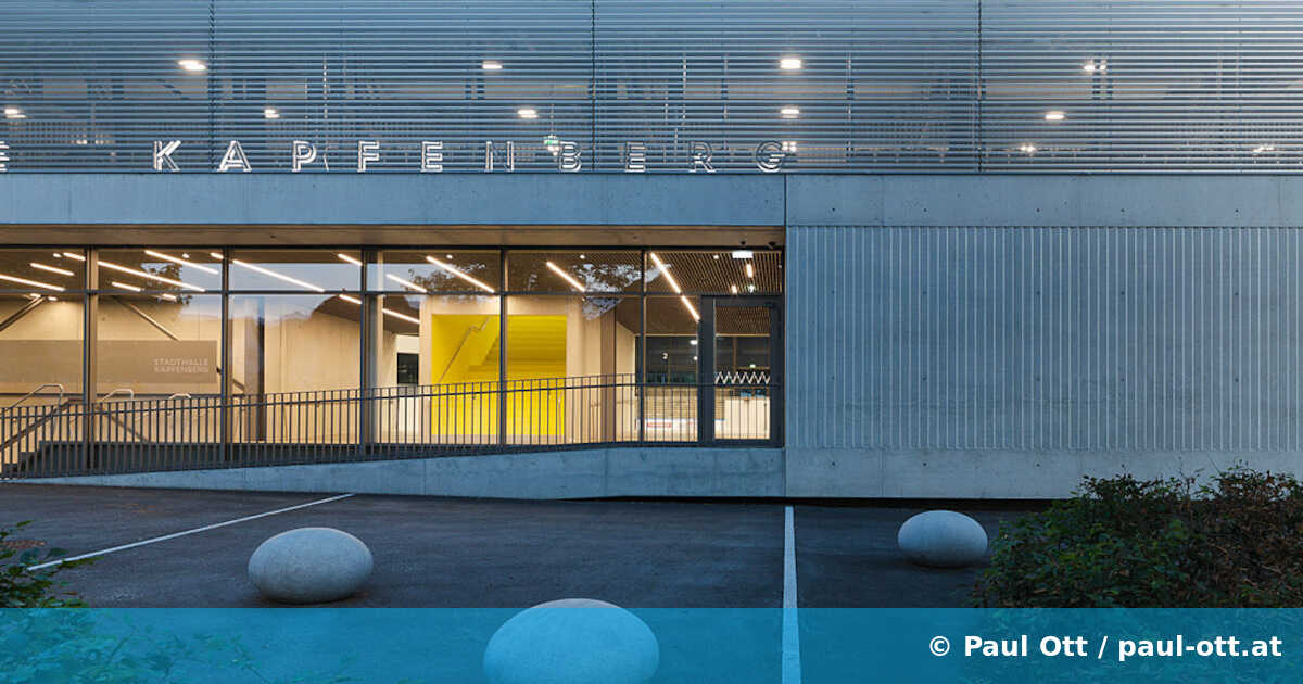 Stadthalle Kapfenberg, .tmp architekten - Kapfenberg (A). Foto: Paul Ott